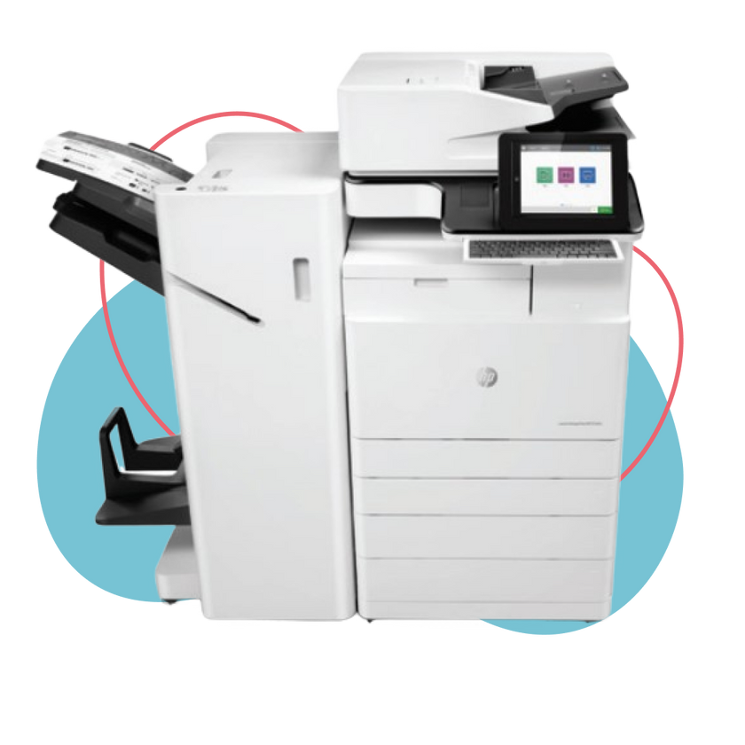HP Color LaserJet MFP E87650 con Booklet Finisher Y1G07A – marmalade.ink